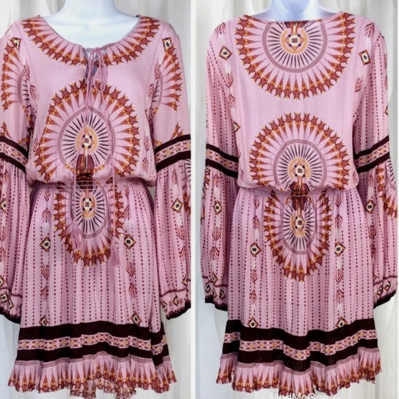 Chelsea & Violet | Dresses | Chelsea Violet Pink Long Sleeve Mini Dress ...